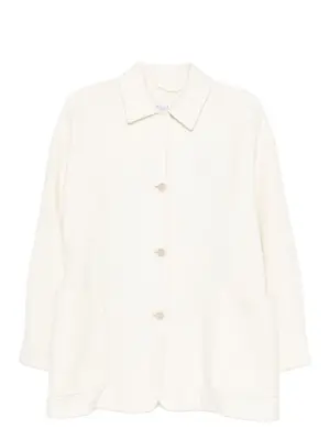 Max Mara Single-breasted Coat - White
