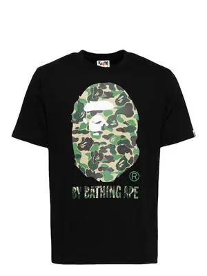 A BATHING APE Logo-print Cotton T-shirt - Black