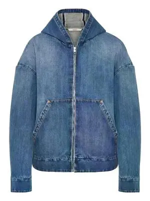 Valentino Garavani Hooded Denim Jacket - Blue