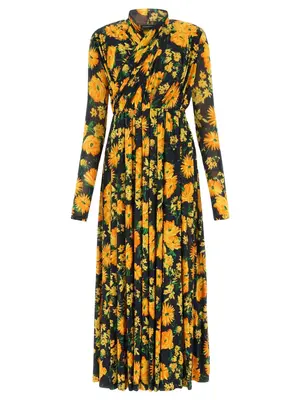 Balenciaga Floral-print Maxi Dress - Yellow