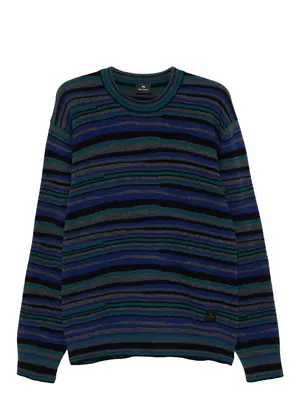 Paul Smith Crew Neck Striped Sweater - Blue