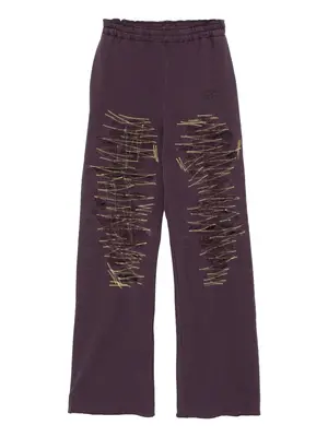 MAISON MARGIELA Numbers-motif Track Pants - Purple