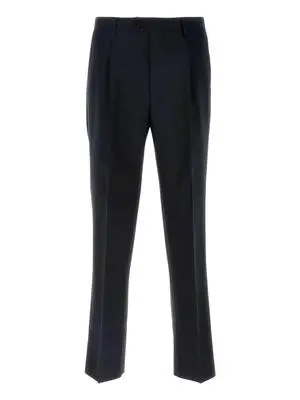Etro Pleated Wool Trousers - Blue