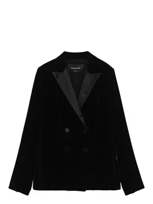 Fabiana Filippi Velvet Double-breasted Blazer - Black