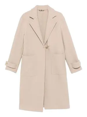 FAY Single-Breasted Felted Wool Blend Coat