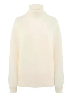 Malo Cashmere Roll Neck Sweater - White