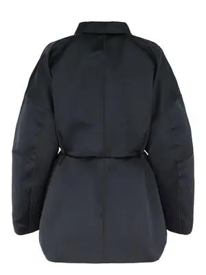 Giambattista Valli Oversized Bow-detail Satin Jacket - Black