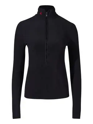 Perfect Moment Jg Thermal Half-zip Top - Black