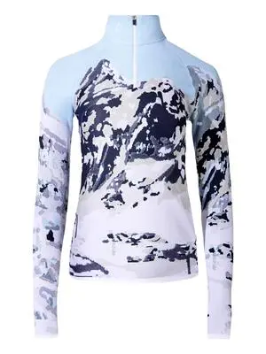 Perfect Moment Jacquard Quarter-zip Base Layer Top - Landscape