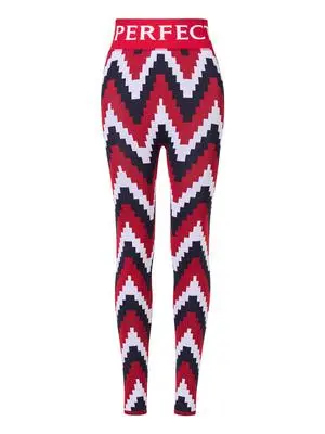 Perfect Moment Jacquard Legging - Red