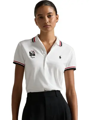 Ralph Lauren La28 Paralympic Mesh Polo Shirt - White