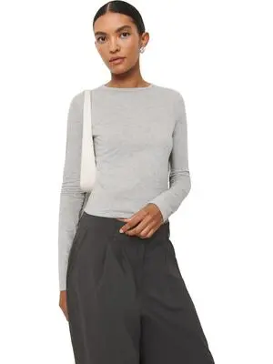REFORMATION Ezra Slim Fit Long Sleeve - Grey