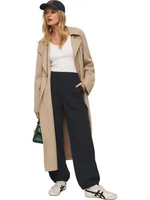 REFORMATION Skye Boyfriend Sweatpant - Black