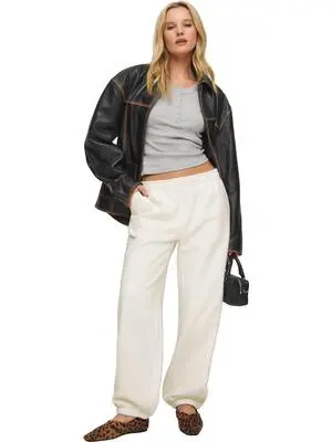 REFORMATION Skye Boyfriend Sweatpant - Ivory