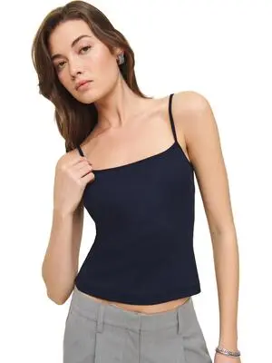 REFORMATION Avi Tank Top Midnight