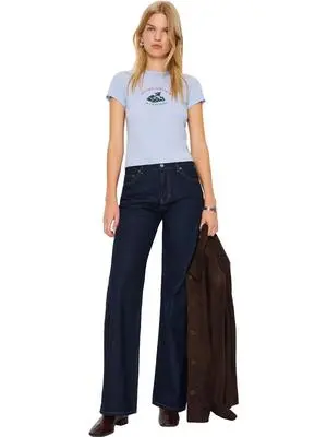 REFORMATION Max Slim T-shirt - Blue