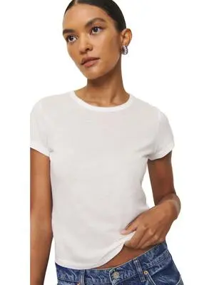 REFORMATION Max Slim T-shirt - Ivory