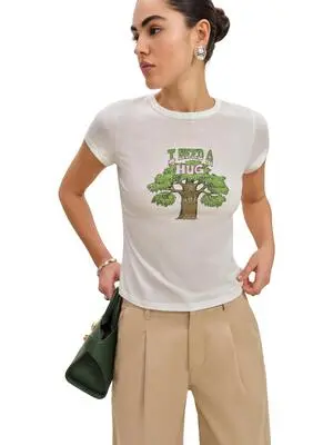 REFORMATION Max Slim T-Shirt Tree Hugger
