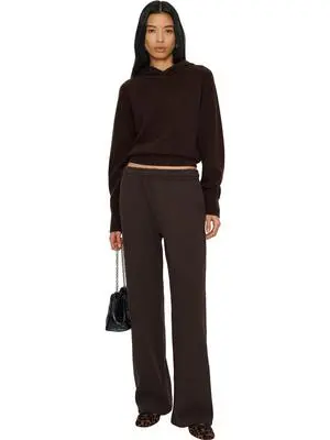 REFORMATION Kira Wide Leg Sweatpant Brown