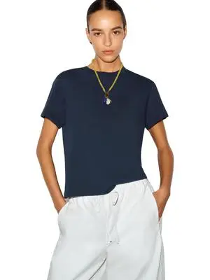 REFORMATION Rowan Crew T-shirt - Blue