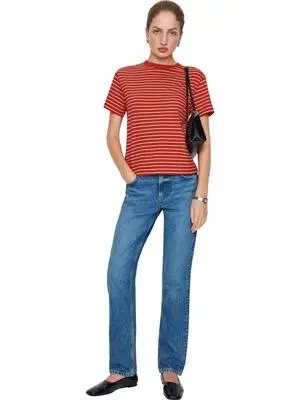 REFORMATION Rowan Crew T-shirt - Red