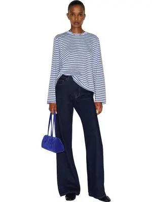 REFORMATION Asher Oversized Long Sleeve T-shirt - Blue