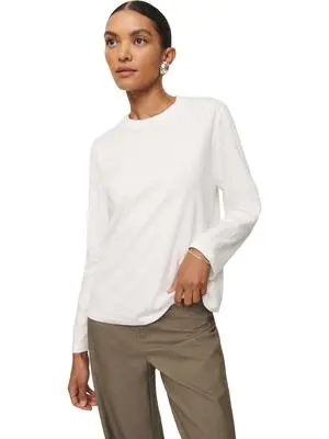 REFORMATION Asher Oversized Long Sleeve T-shirt - Ivory