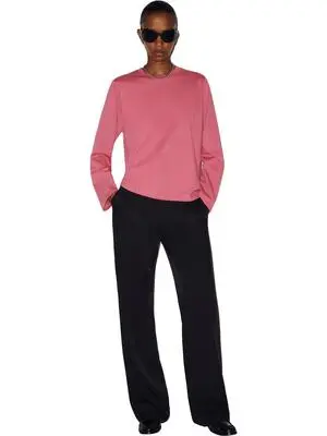 REFORMATION Asher Oversized Long Sleeve T-shirt - Pink