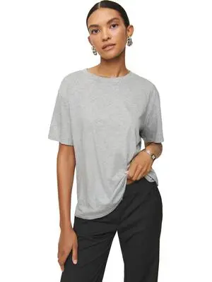 REFORMATION Liam Oversized T-Shirt Heather Grey