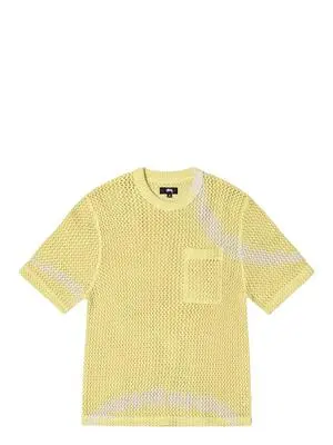 StÜssy O'dyed Mesh Crew Tee Shirt - Tie Dye/yellow
