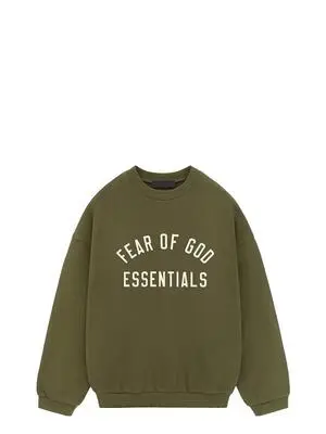 Fear Of God Essentials Fleece Crewneck Sweatshirt - Military