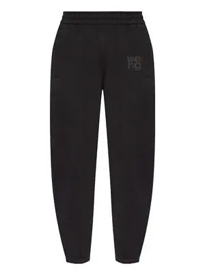 Alexander Wang Essential Terry Classic Puff Paint Logo Sweatpant - Black