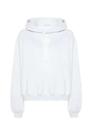 Alexander Wang Essential Terry Puff Paint Logo Hoodie - Light Heather Grey