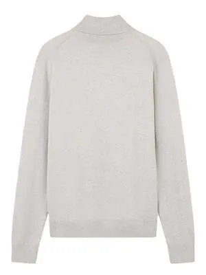 Maison Kitsuné Fox Head Patch Regular Turtleneck - Light Grey Melange