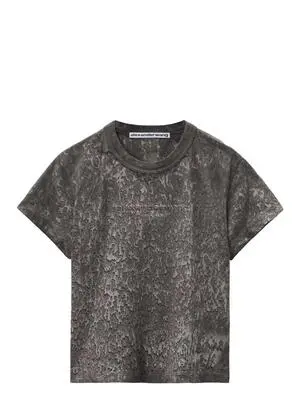 Alexander Wang Embossed Logo Tee - Steel Grey