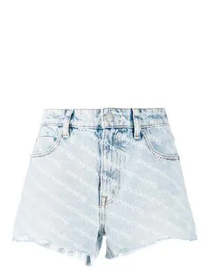 Alexander Wang Bite Denim Shorts - Pebble Bleach
