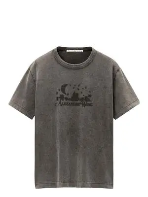 Alexander Wang Skyline Logo Graphic T-shirt - Washed Charcoal