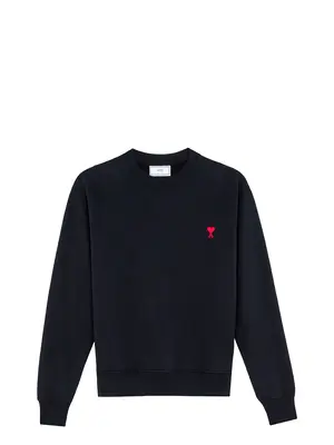 Ami De Coeur Embroidered Crewneck Sweatshirt - Black/red