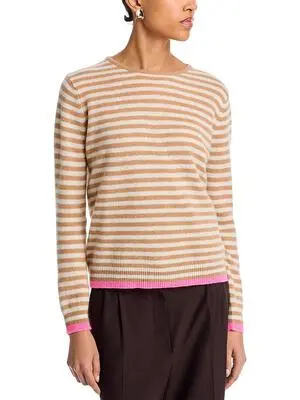 Jumper 1234 Cashmere Striped Sweater - Sandstone