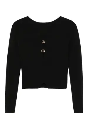 TWINSET Cut-out Detail Sweater - Black