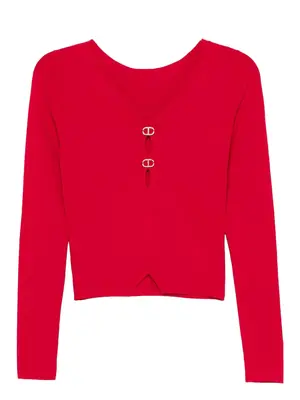 TWINSET Cut-out Detail Sweater - Red