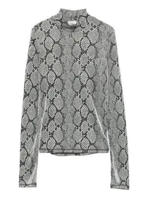 Coperni Coperni Snakeskin-print Top Grey
