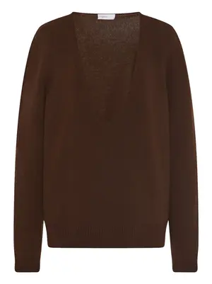 Rosetta Getty Plunging V-neck Jumper - Brown