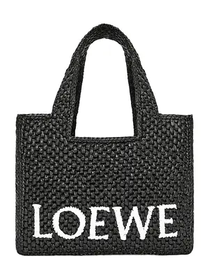 Loewe X Paula's Ibiza Small Raffia Tote Bag - Black
