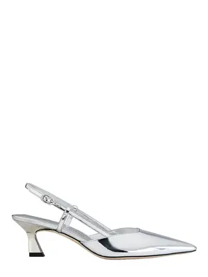 STUART WEITZMAN Vinnie 50mm Metallic Patent Leather Pumps - Silver