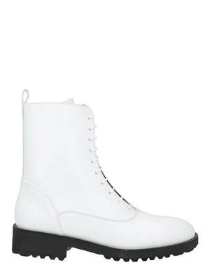 Fabiana Filippi Leather Lace-up Ankle Boots - White