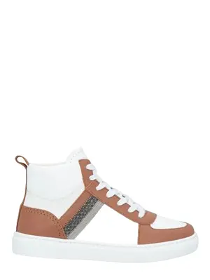 Fabiana Filippi High-Top Leather Sneakers Brown