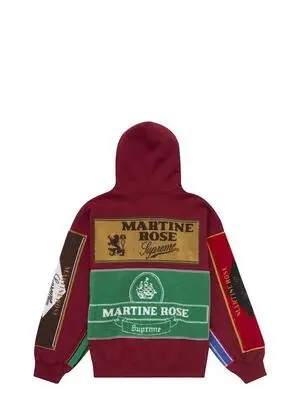 Supreme Martine Rose Towel Zip Up Hooded Sweatshirt Cardinal