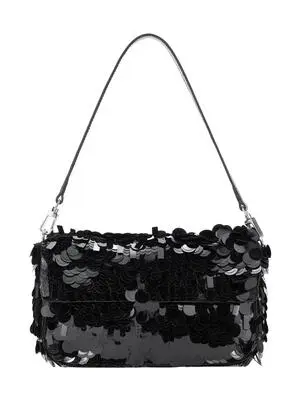 Staud Timmy Sequin Shoulder Bag - Black