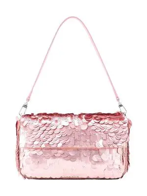 Staud Timmy Sequin Shoulder Bag - Cherry Blossom